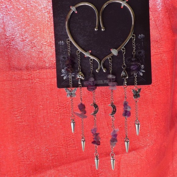 Source Unknown | Jewelry | Goth Vampire Boho Amethyst Silver Metal ...